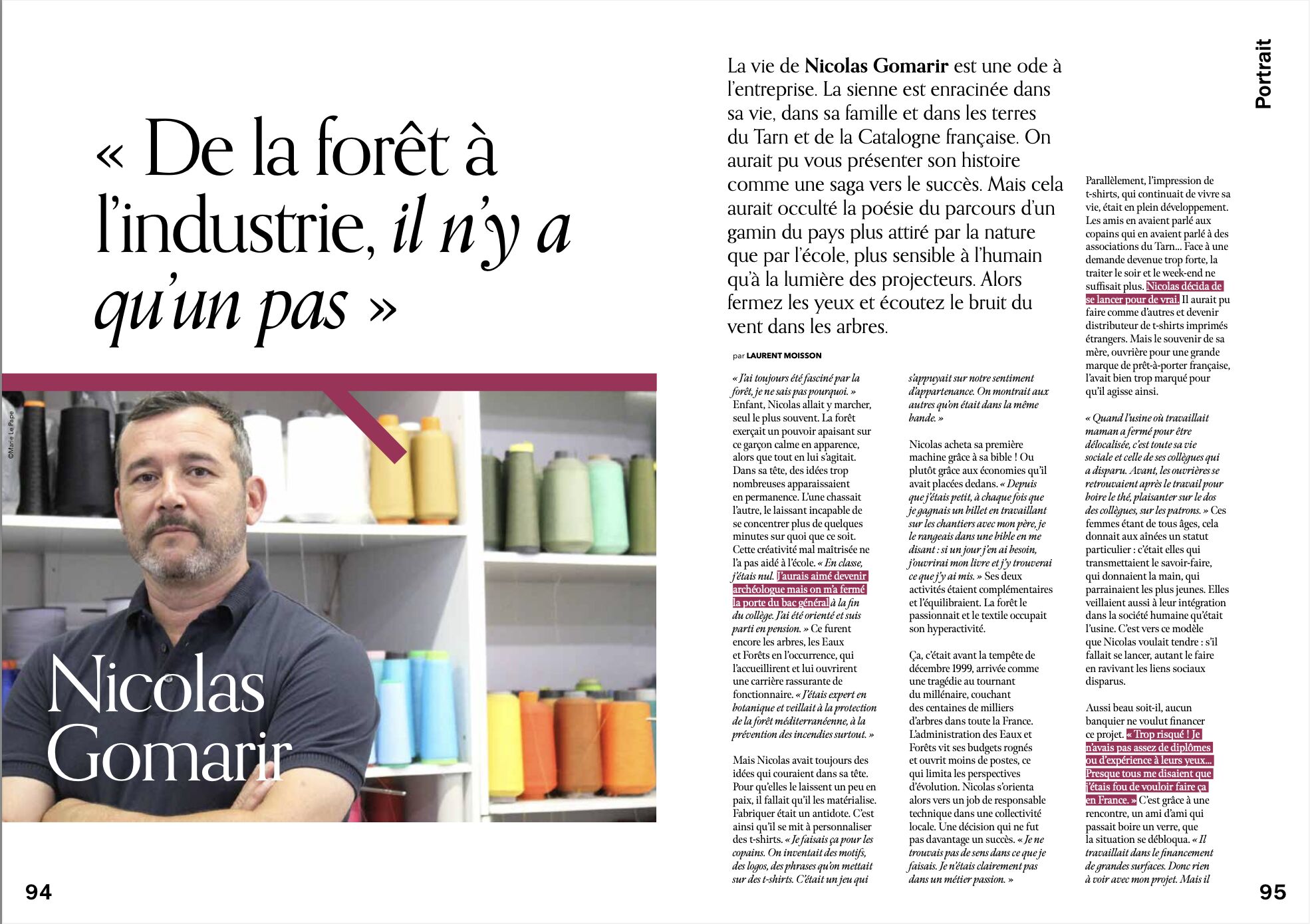 Nicolas Gomarir produit des maillots made in France. Venez écouter son ...